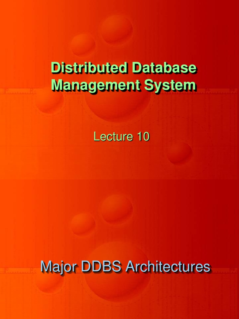 Distributed DBMS - CS712 Power Point Slides Lecture 11 | PDF | Conceptual Model | Databases