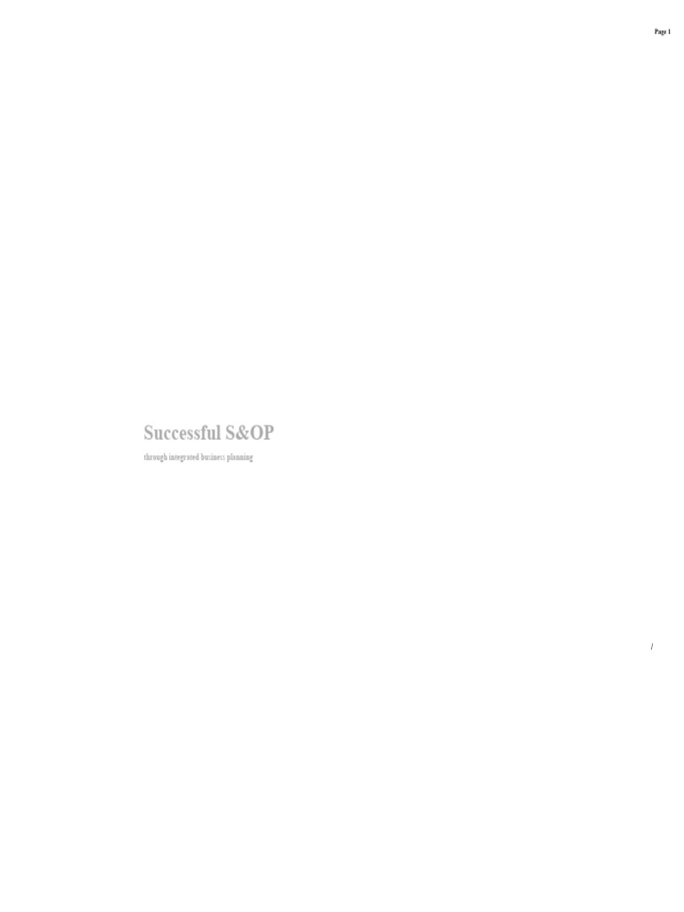 IBP - SOP - Locked Oliver Wight Spanish PDF | PDF | Business | Economies