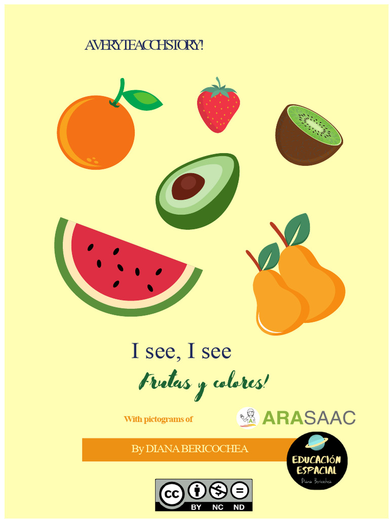 Story TEACCH I See I See Fruits and Colors | PDF | Creative Commons License