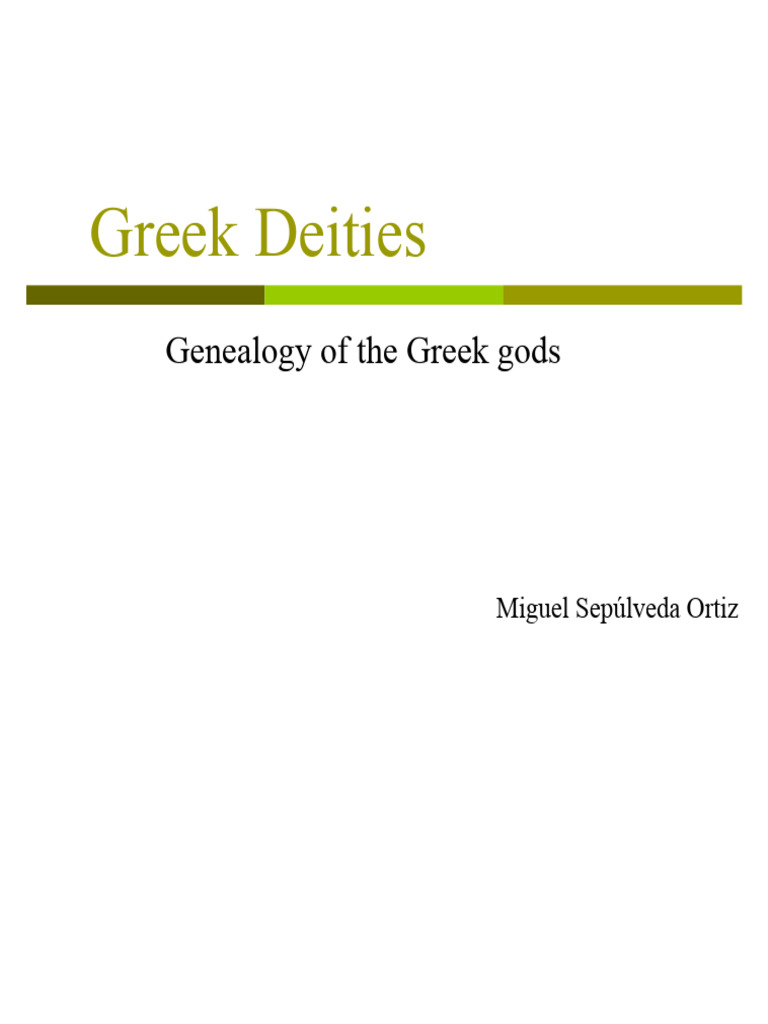Greek Mythology: Deities and Origins | PDF | Greek Mythology | Twelve ...