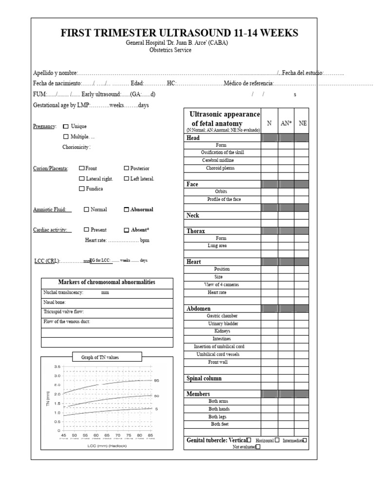 First Trimester Ultrasound Report 11 To 14 Weeks | PDF | Pregnancy | Fetus