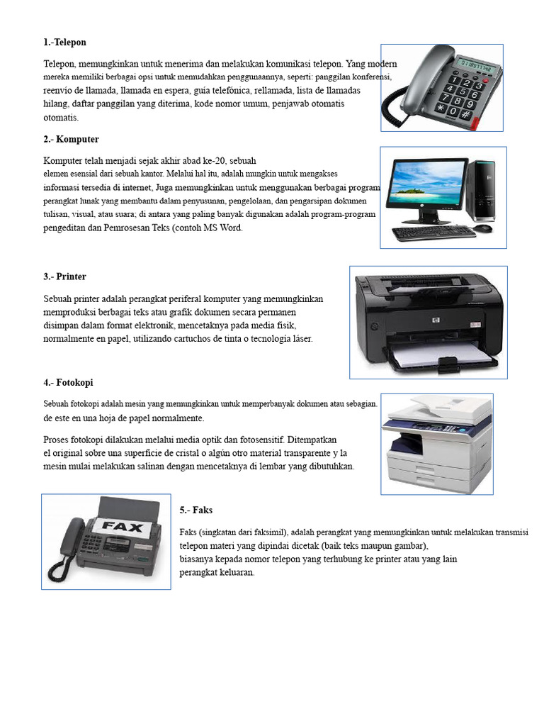 Perangkat Elektronik Kantor Modern | PDF