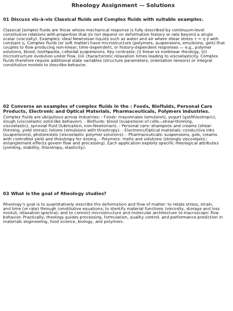 Understanding Classical and Complex Fluids | PDF | Viscoelasticity ...