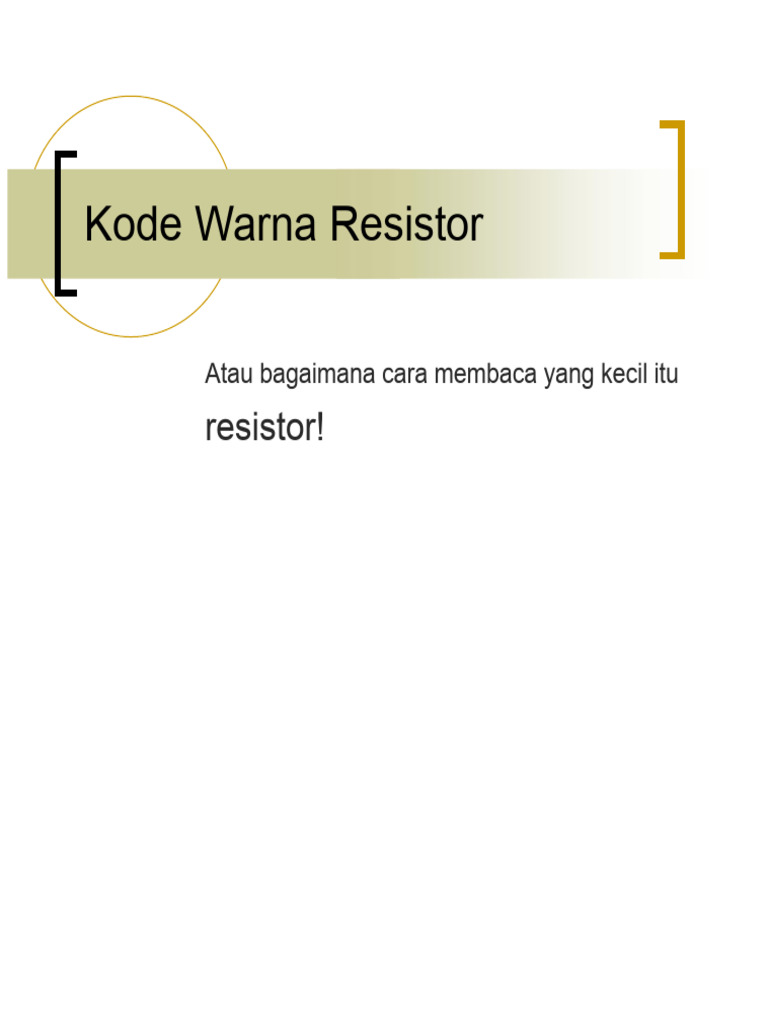 3_Kode Warna Resistor Power Point | PDF