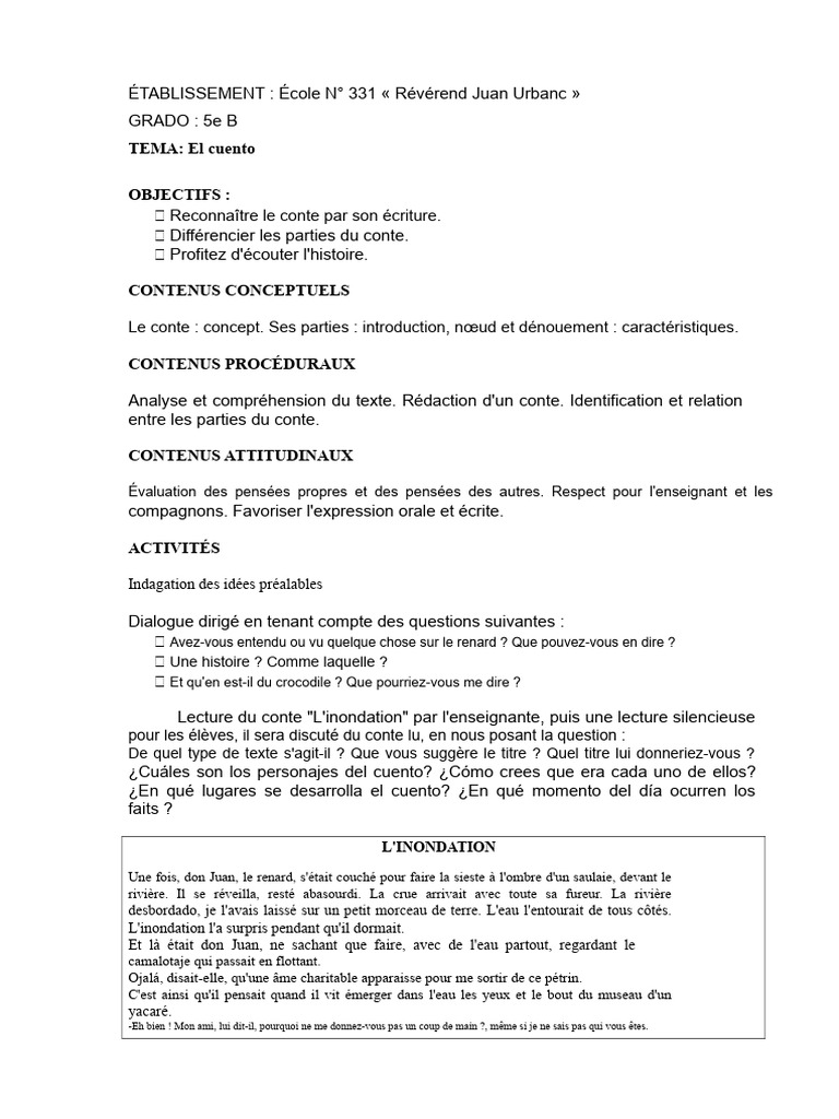 Comprendre le conte en 5e B | PDF