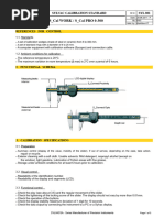 Caliper Calibration Procedure Guide | PDF | Calibration | Metrology