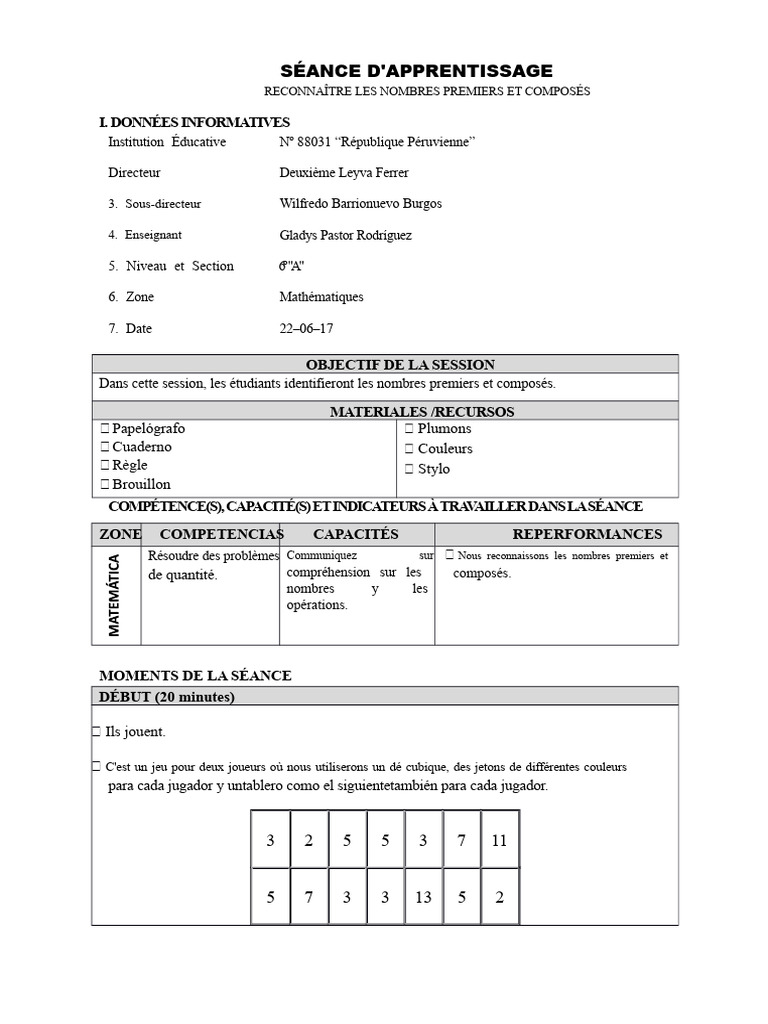 Identifier Nombres Premiers et Composés | PDF