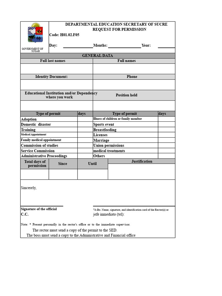 Teacher Permission Form | PDF