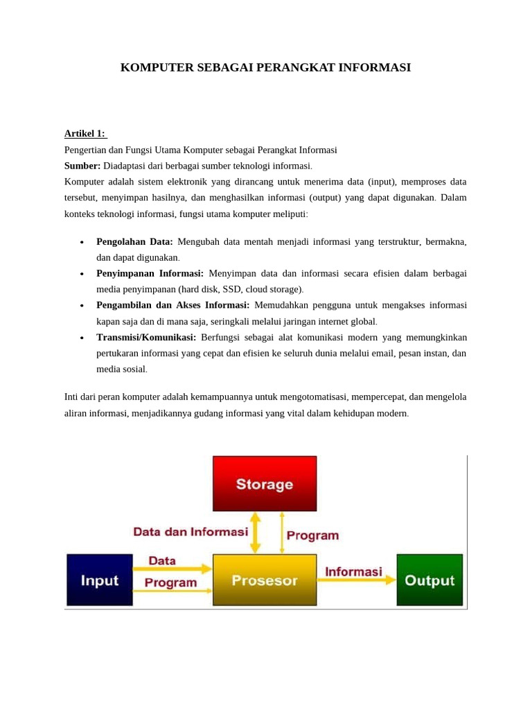 Fungsi dan Peran Komputer Modern | PDF
