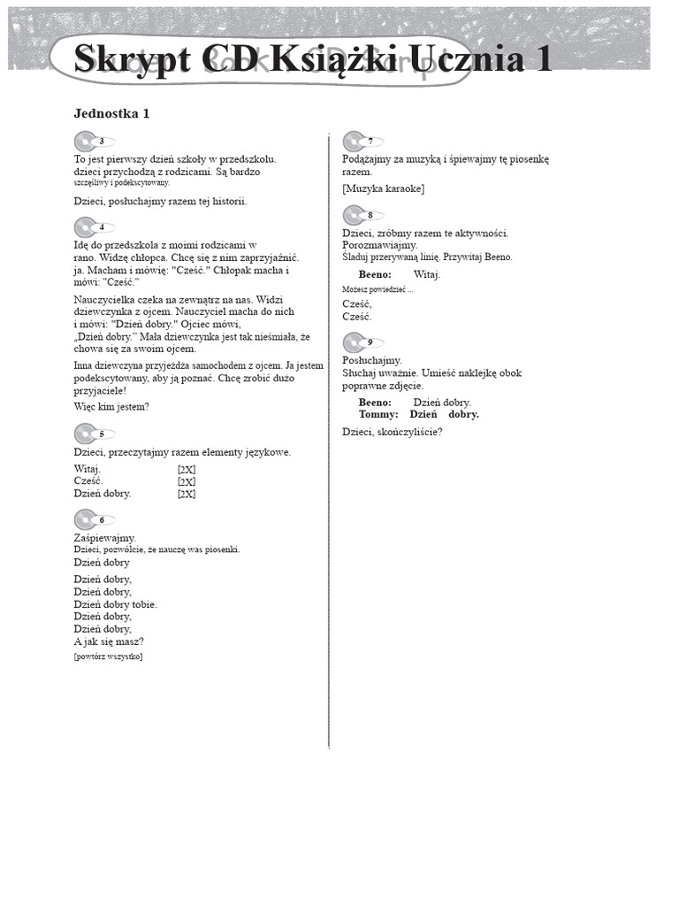 Beeno SB1 CD Skrypt | PDF