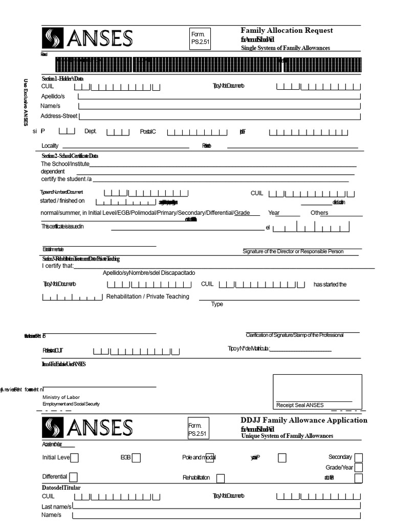 Family Allowance Application Form | PDF