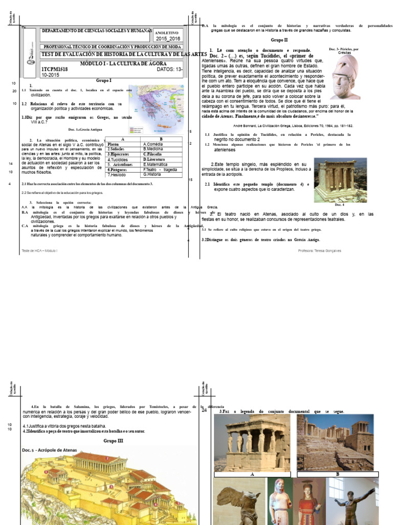 Examen Mód.1 HCA | PDF | Antigua Grecia | Mitología griega