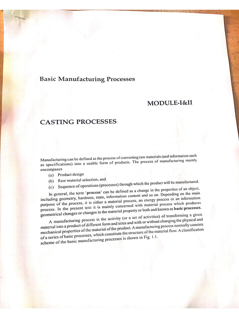 Module 1-2 Casting Process | PDF