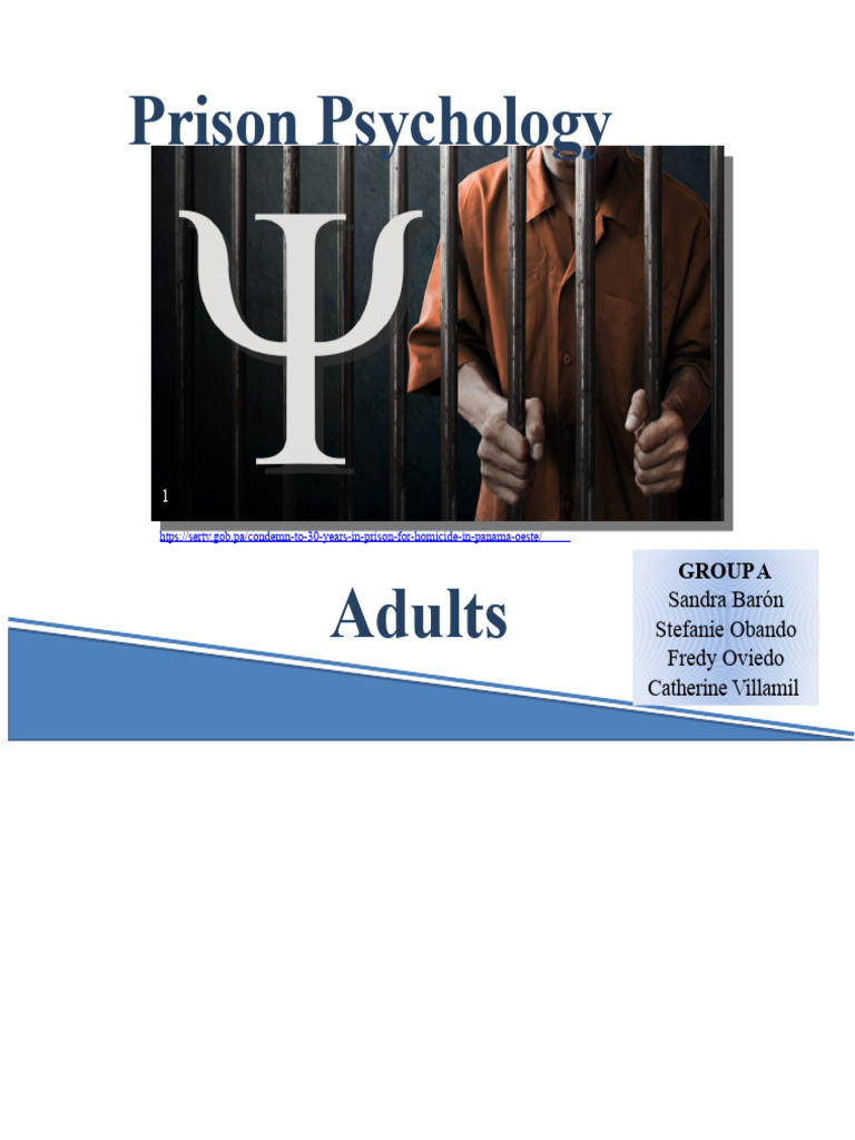 Presentation of Penitentiary Psychology | PDF | Prison | Mental Disorder