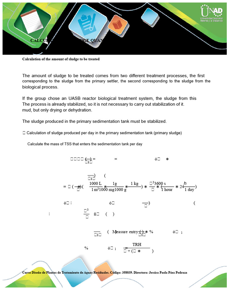 Calculation of Sludge Quantity and Design of Anaerobic Digester | PDF ...