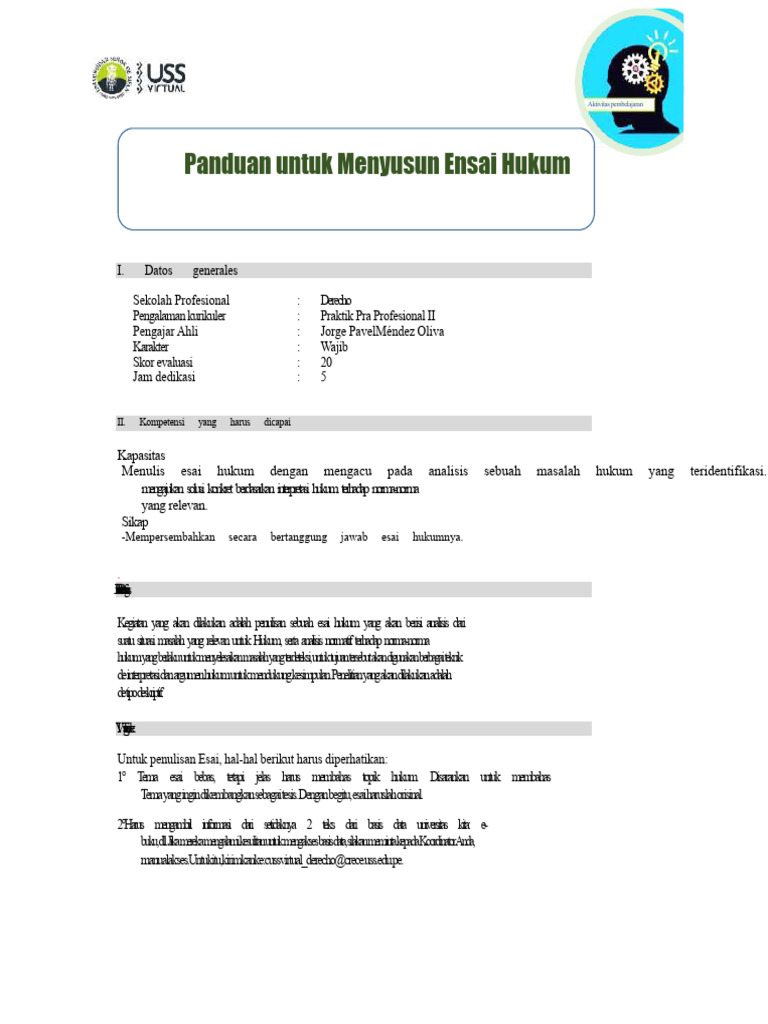 Panduan Menulis Esai Hukum Efektif | PDF