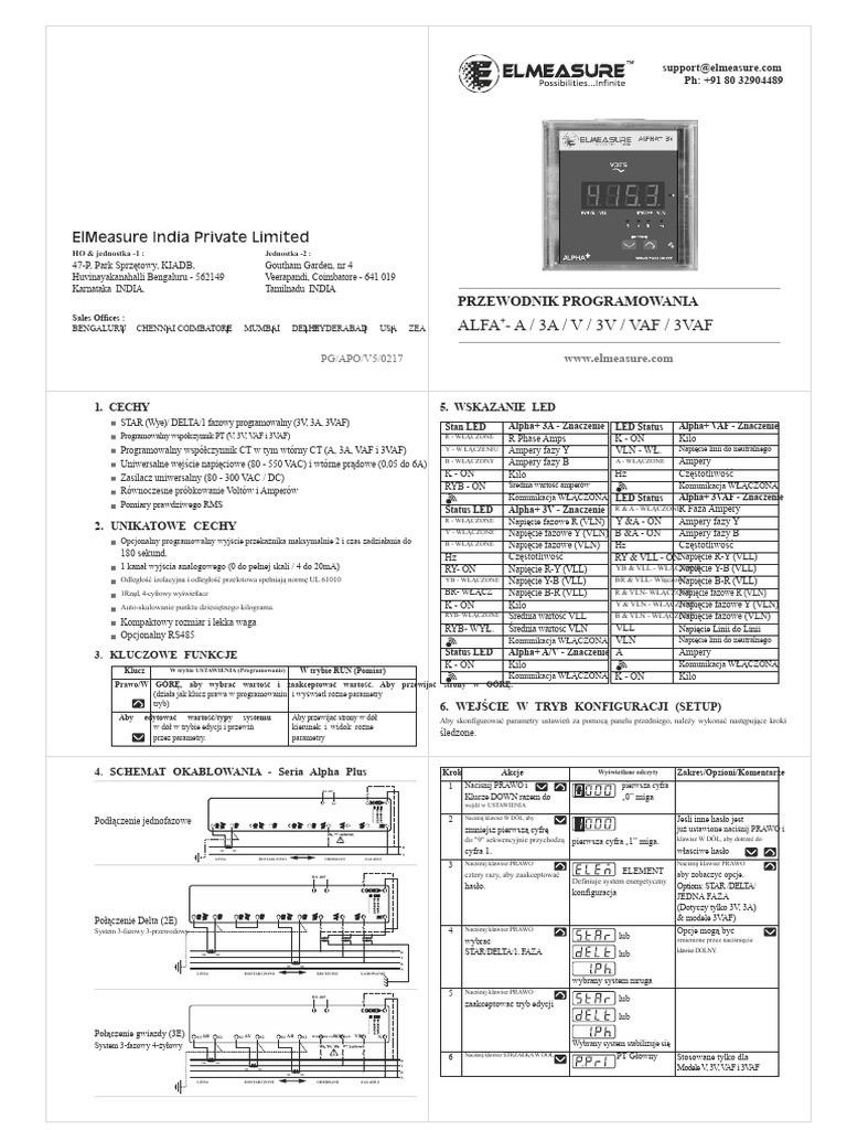 Podręcznik Programowania Elmeasure Basic Meter Alpha | PDF