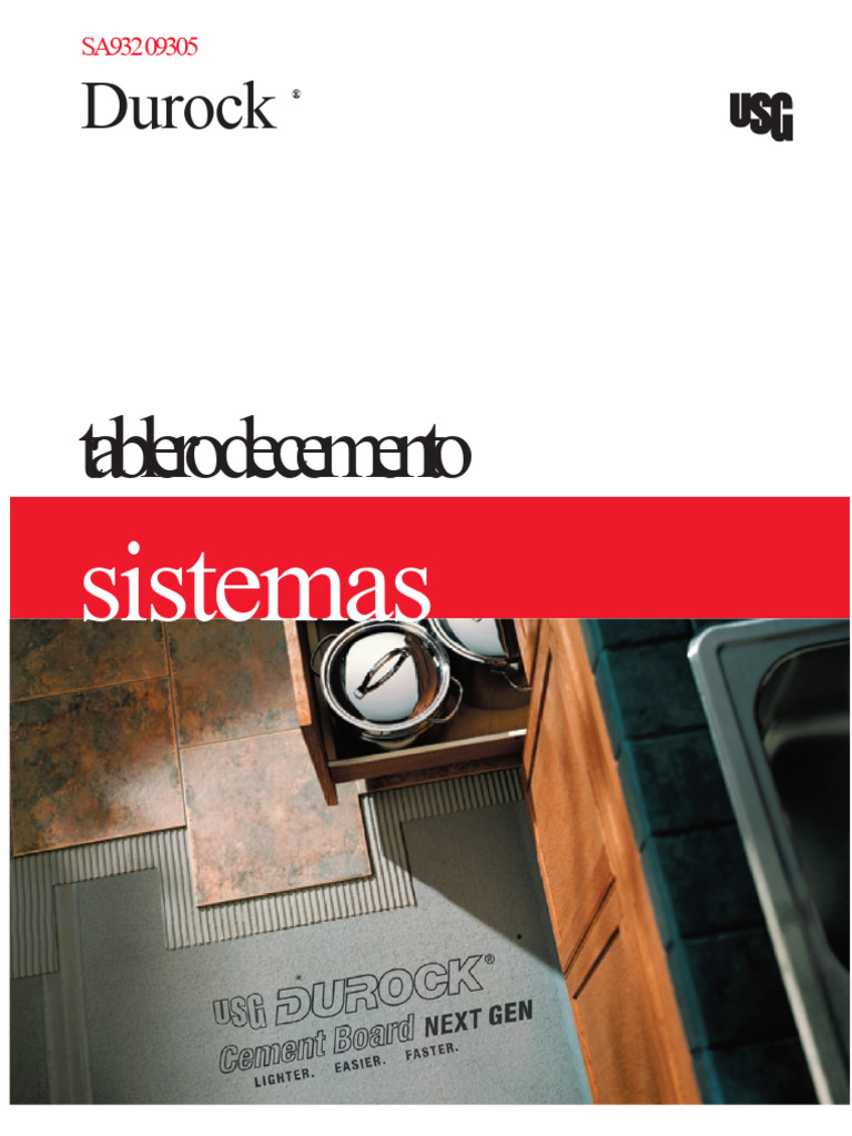 Guía Del Sistema de Tablero de Cemento Durock en SA932 | PDF | pared ...