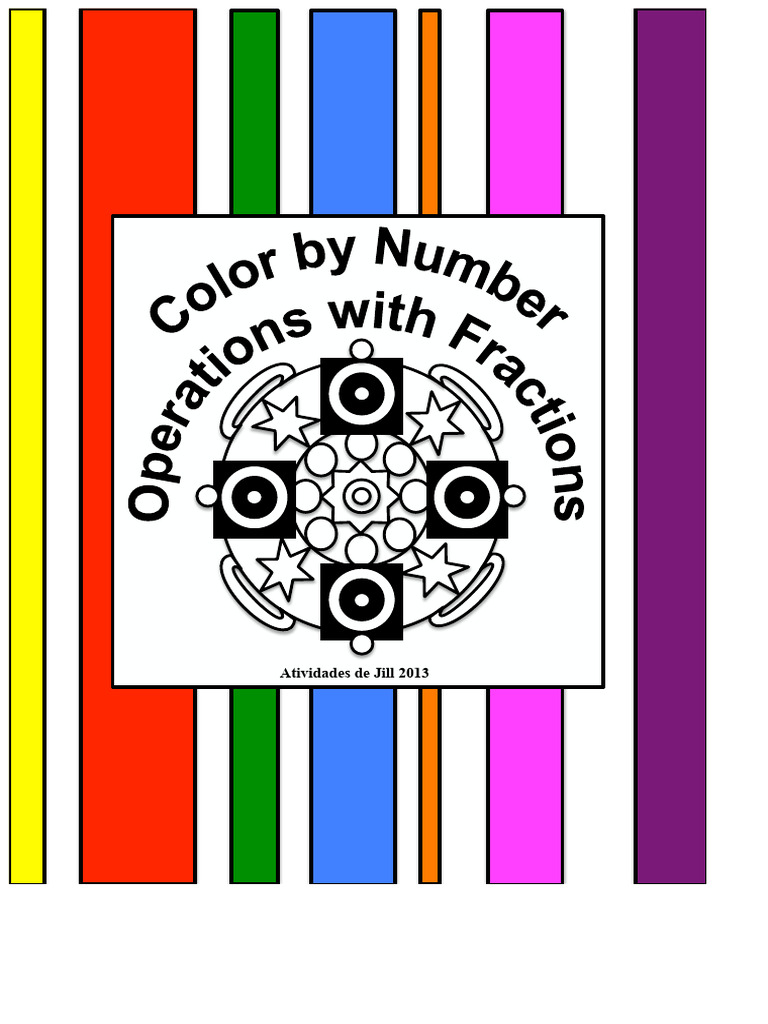 Operações Com Frações Colorir Por Número | PDF | Cor