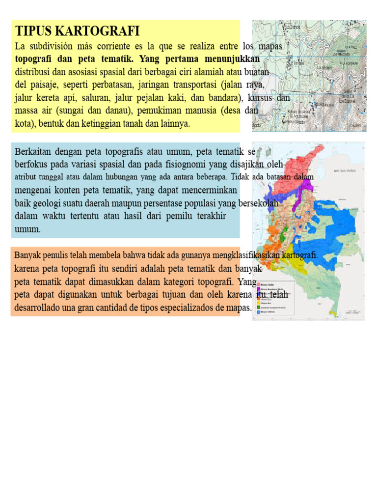 Jenis dan Komponen Peta Kartografi | PDF
