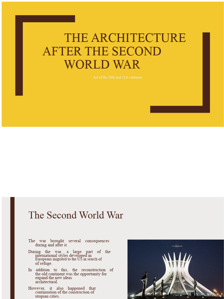 Architecture After World War II | PDF