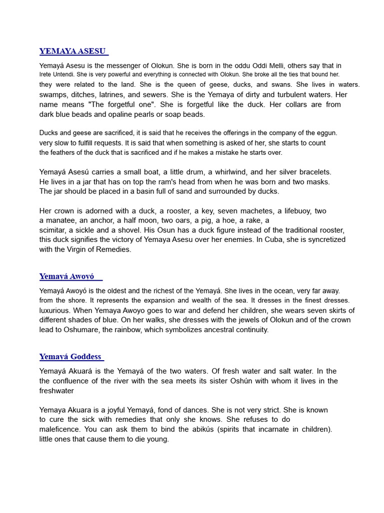 Yemaya | PDF