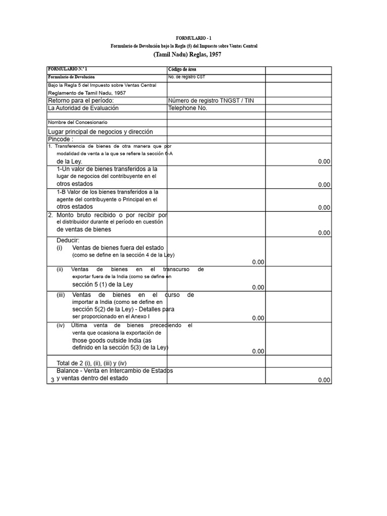 CST Form 1 | PDF | Impuestos | Factura