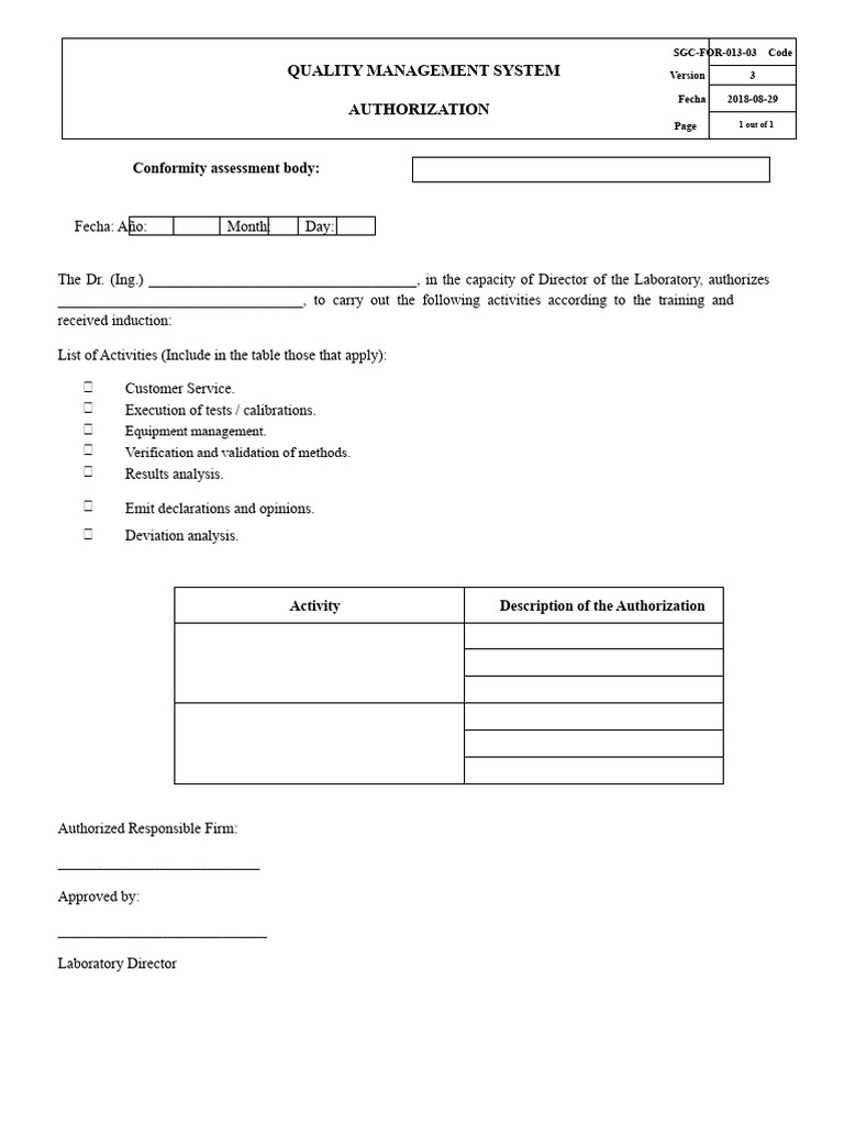 SGC For 013 03 V3 Authorization | PDF
