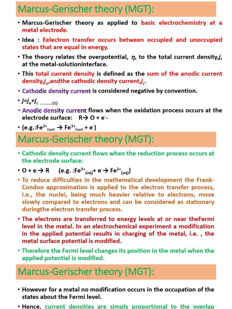 Marcus-Gerischer Theory | PDF | Electrochemistry | Electrode