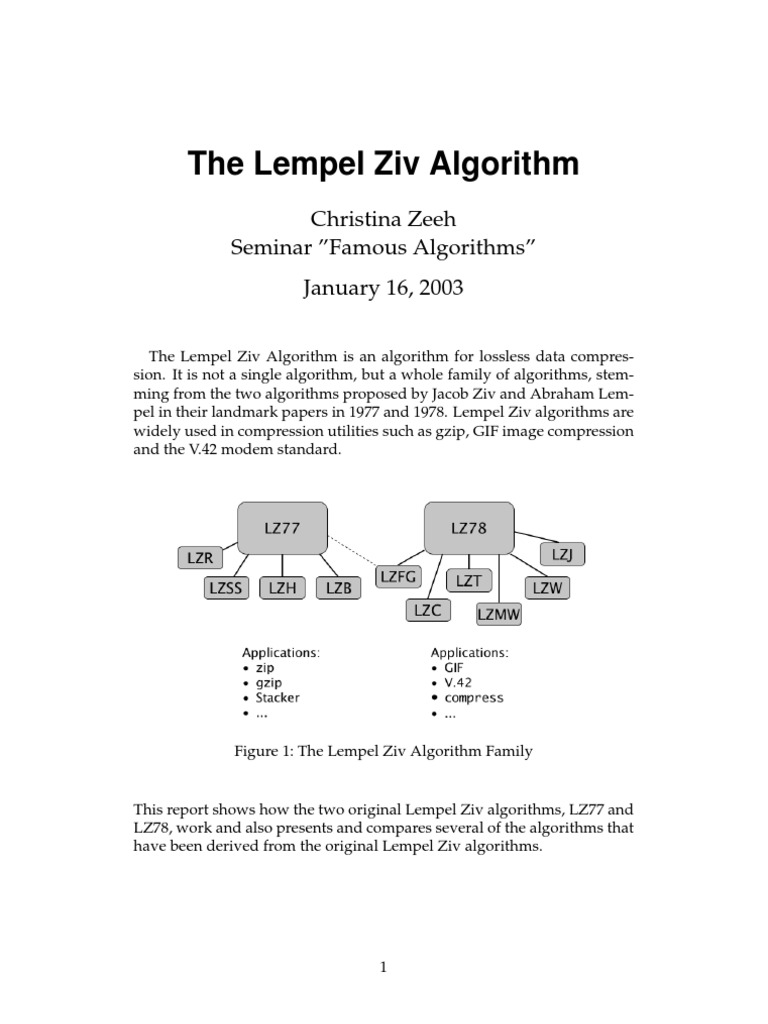Lempel Ziv | PDF | Teaching Methods & Materials | Computers