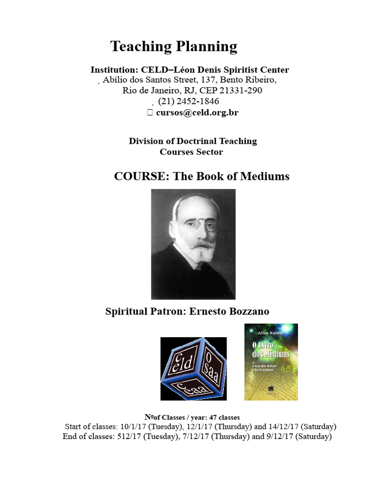 Planning The Book of Mediums 2017 | PDF | Mediumship | Spiritualism