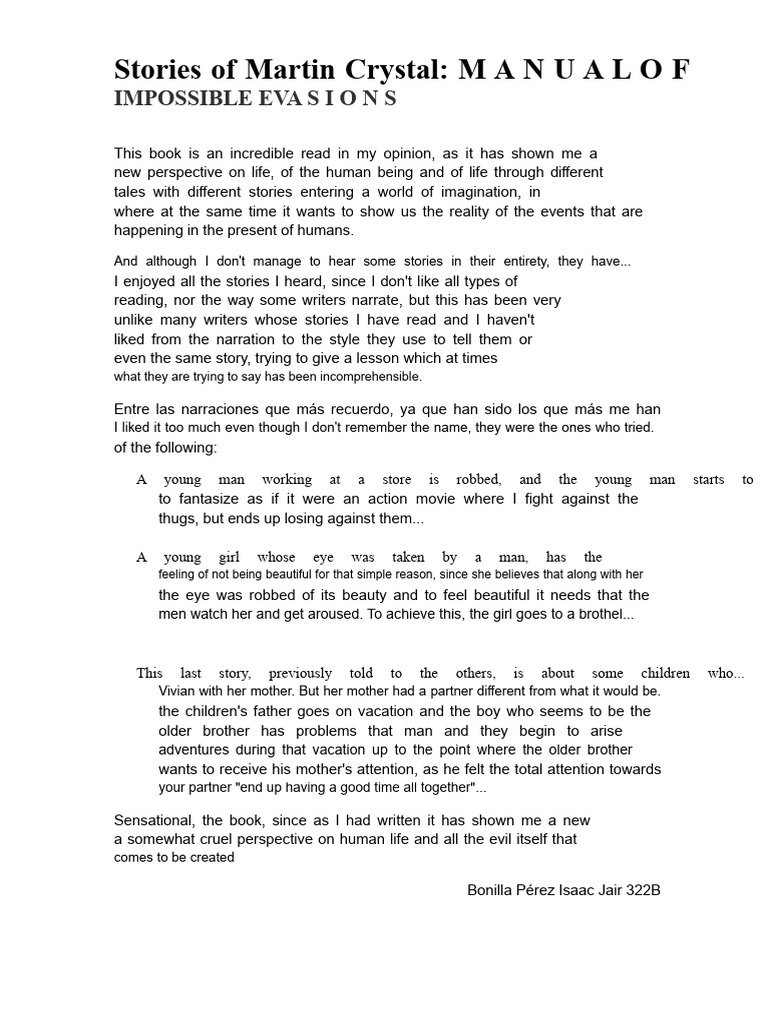 Stories of Martin Crystal | PDF