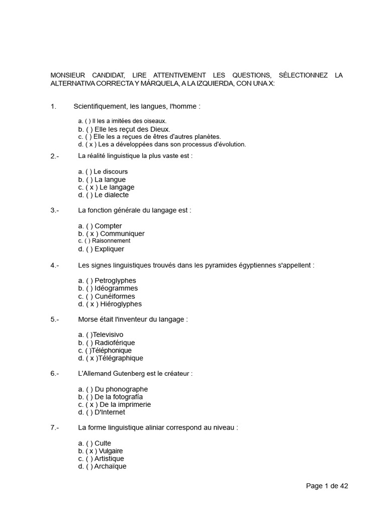 Communication Orale Et Écrite - Avec - Réponses | PDF | Verbe ...
