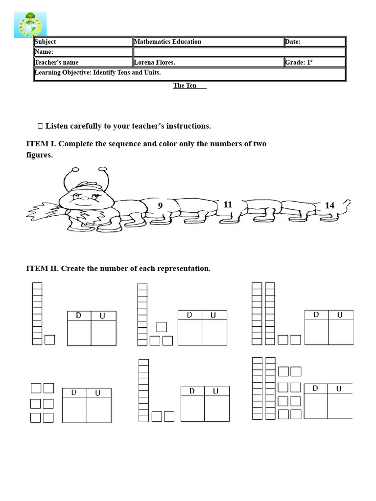 Tens and Units First Grade | PDF