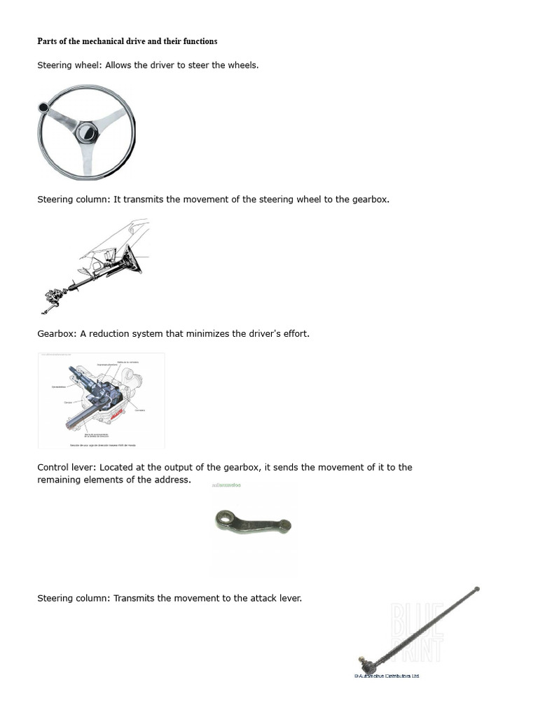 Mechanical Drive Components Explained | PDF | Steering | Axle