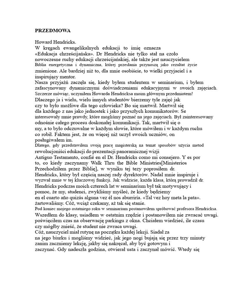 Nauczanie, Aby Zmieniać Życie, Howard Hendricks | PDF