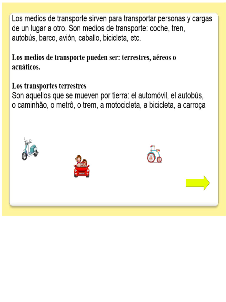 Tipos de Medios de Transporte Explicados | PDF