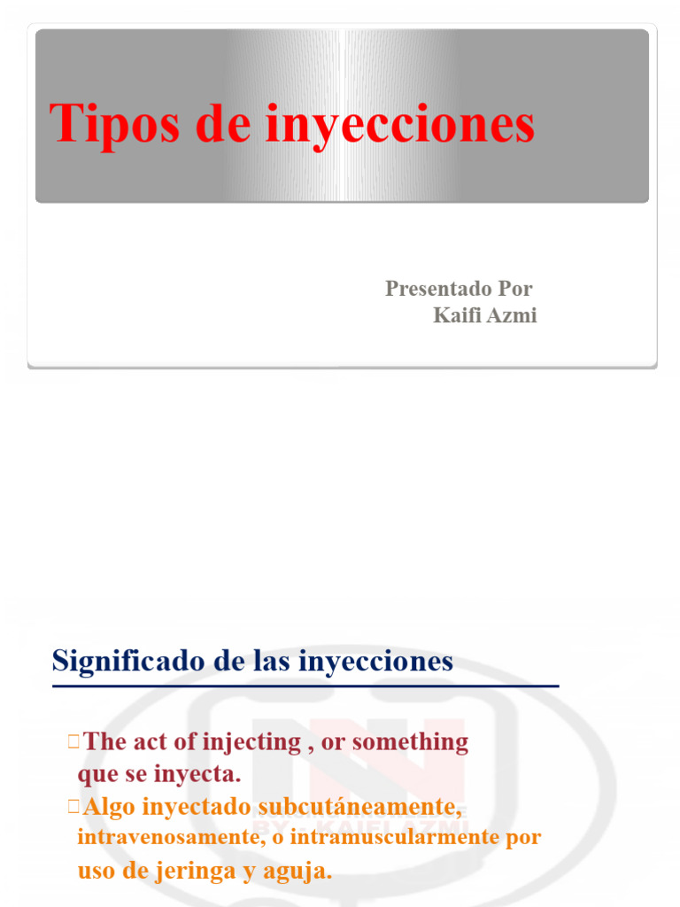 Tipos de Inyecciones de Presentación | PDF