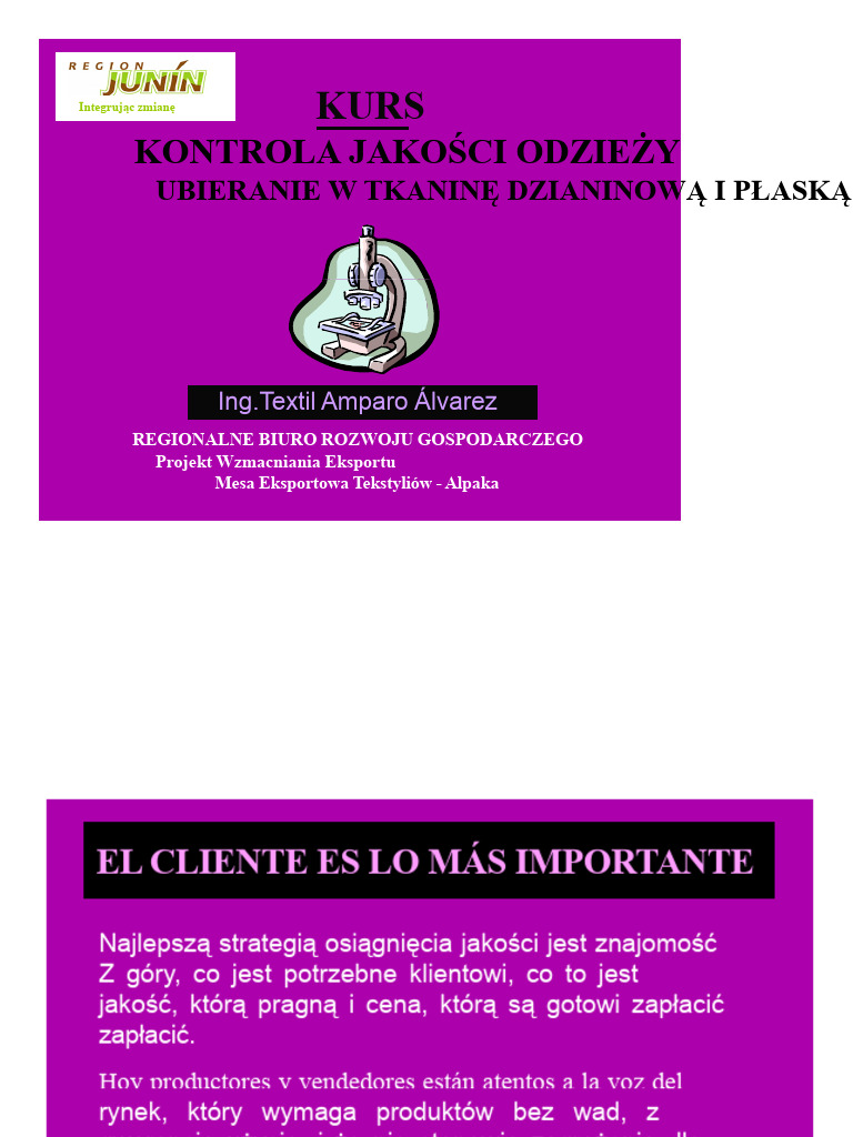 Kontrola Jakości Ubran | PDF
