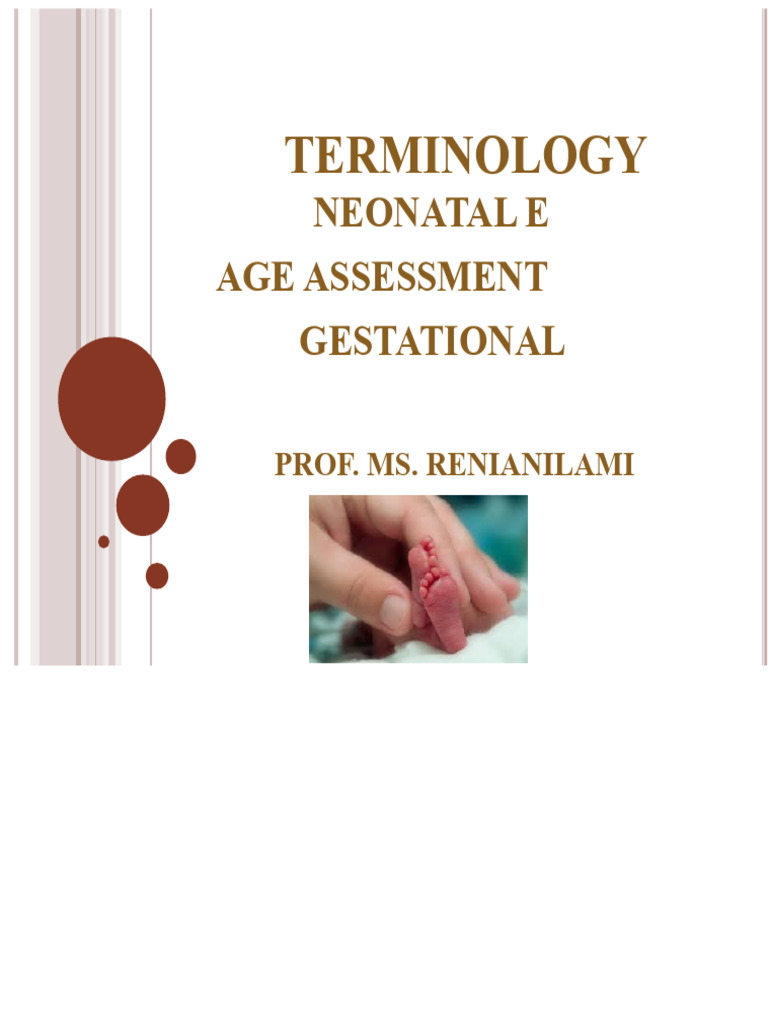 Neonatal Age Assessment Terminology Guide | PDF | Fetus | Prenatal ...