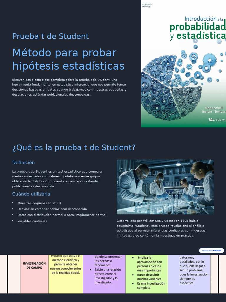 Prueba T de Student | PDF | Prueba T de Student | Estadísticas