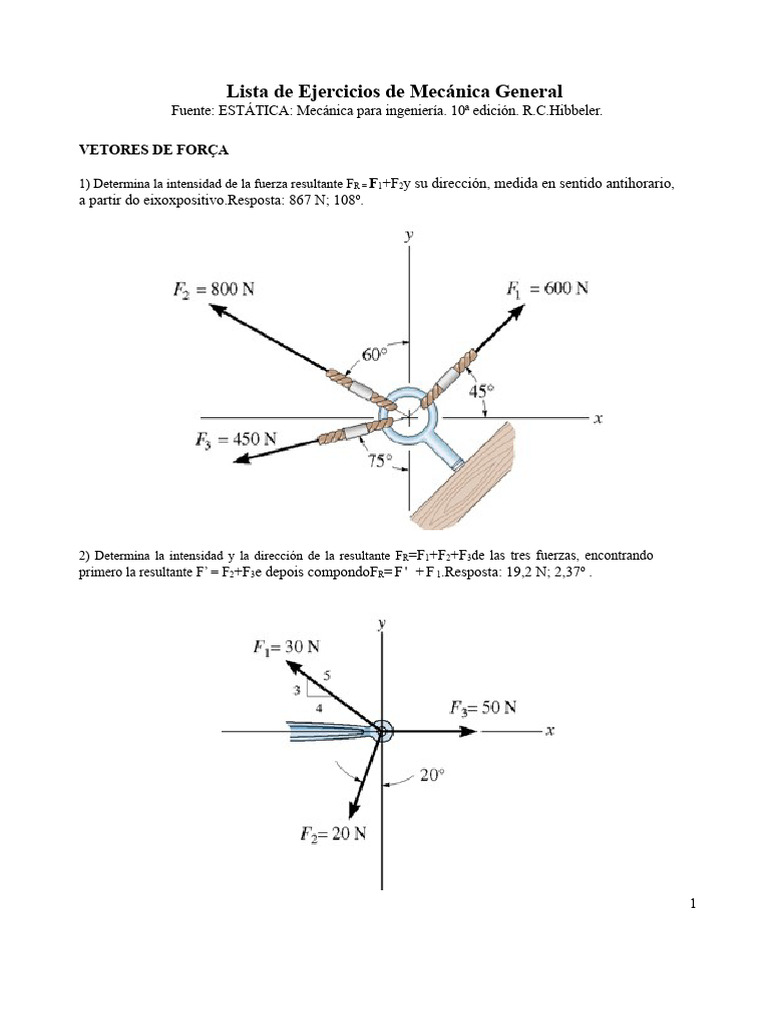 Lista de Ejercicios Unificada | PDF | Geometría | Mecánica