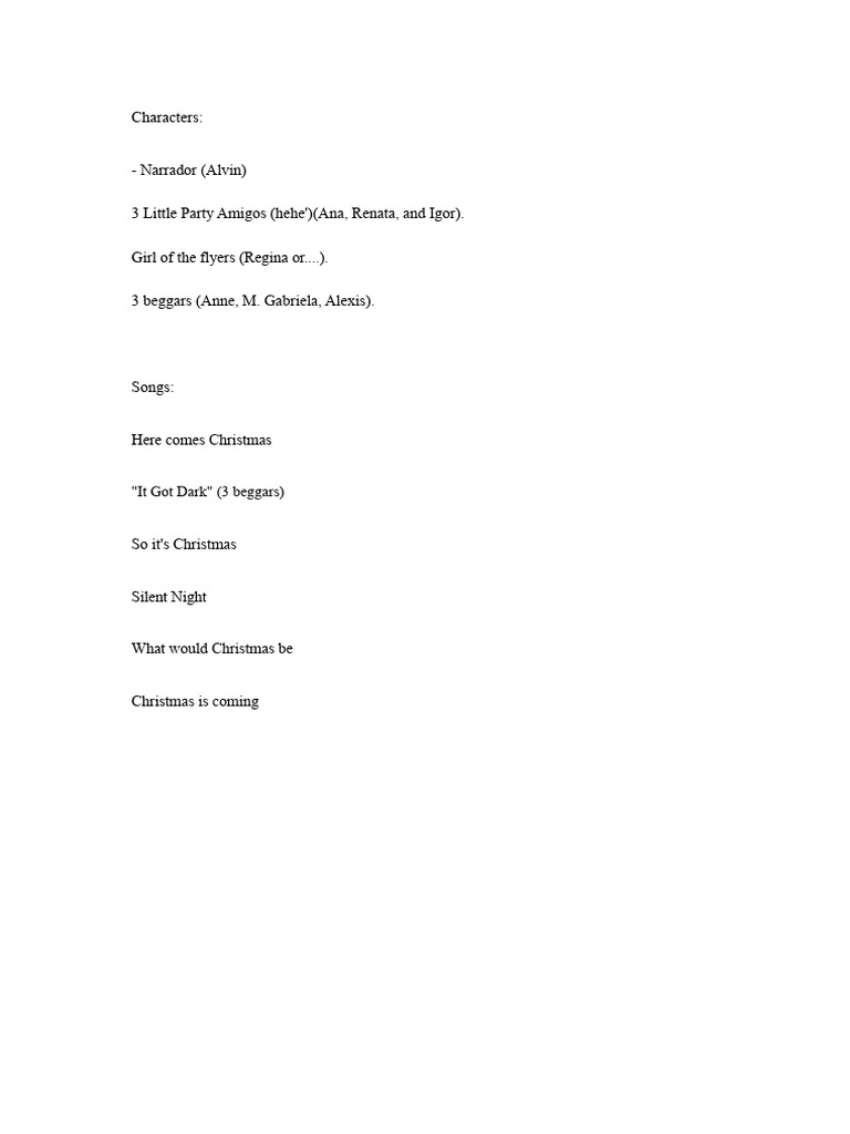 Christmas Play Script | PDF | Christmas | Jesus