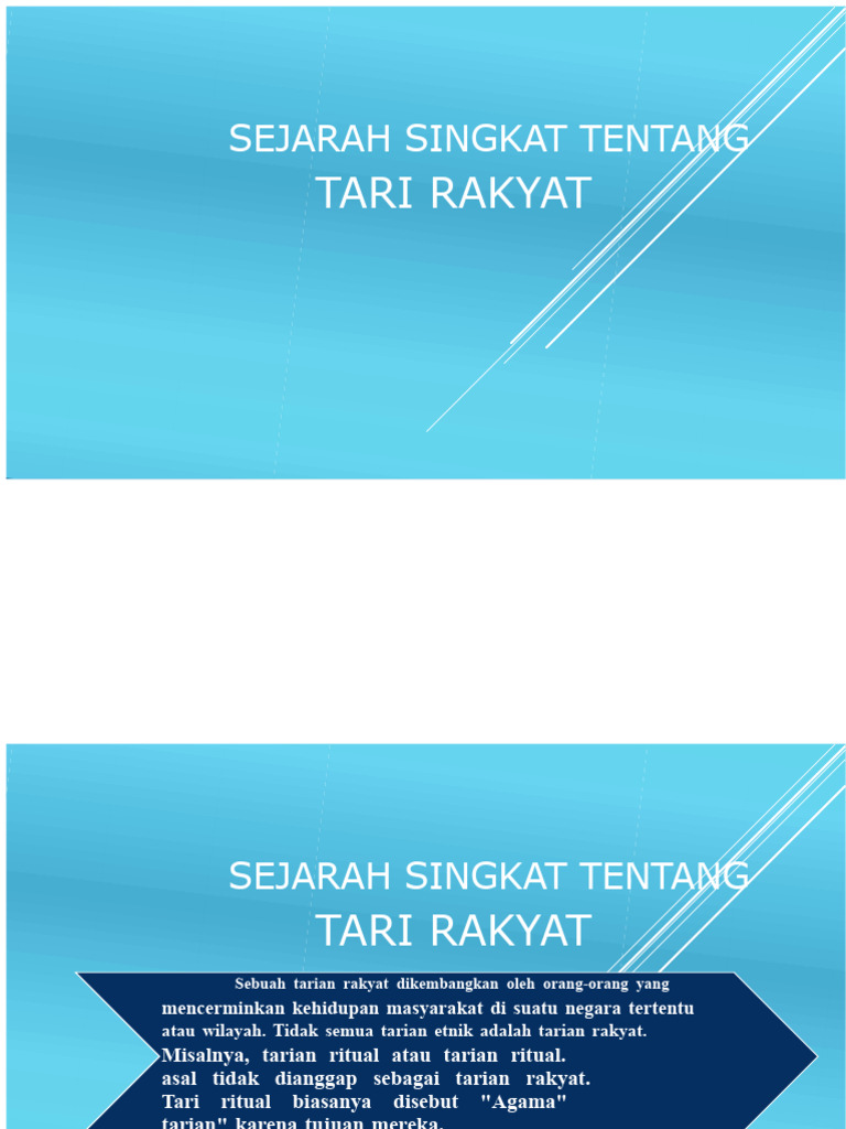 Sejarah Singkat Tarian Rakyat | PDF