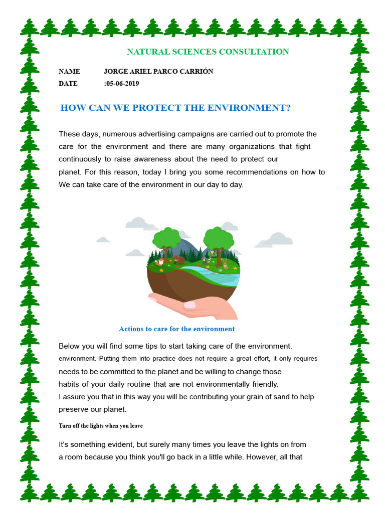 How Can We Protect The Environment | PDF | Recycling | Waste