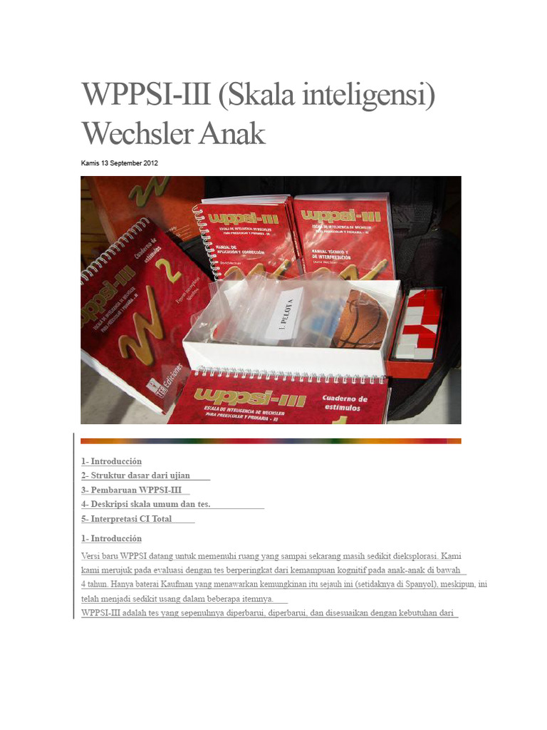 WPPSI | PDF