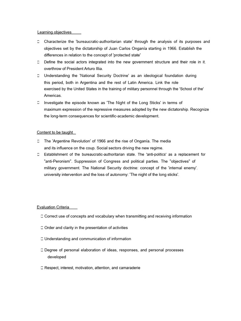 Didactic Sequence (Class 1) | PDF