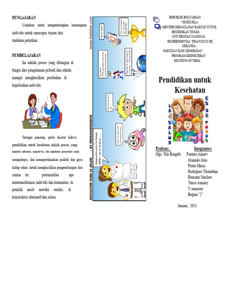 Triptik Edukasi Untuk Kesehatan | PDF