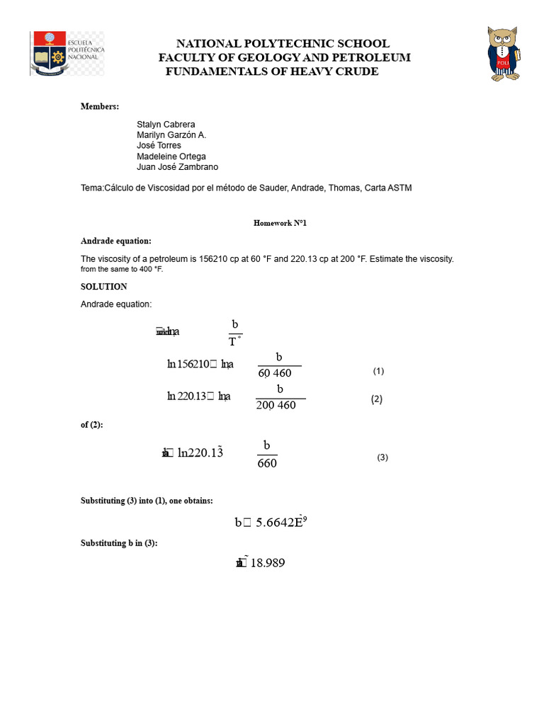 Viscosity Calculations for Crude Oil | PDF | Viscosity | Petroleum