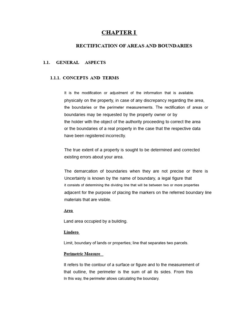 Rectification of Property Areas & Boundaries | PDF | Area | Property